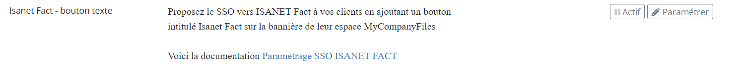 Comment connecter en SSO MyCompanyFiles et Isanet Fact